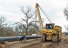 Pipeline construction equipment activity